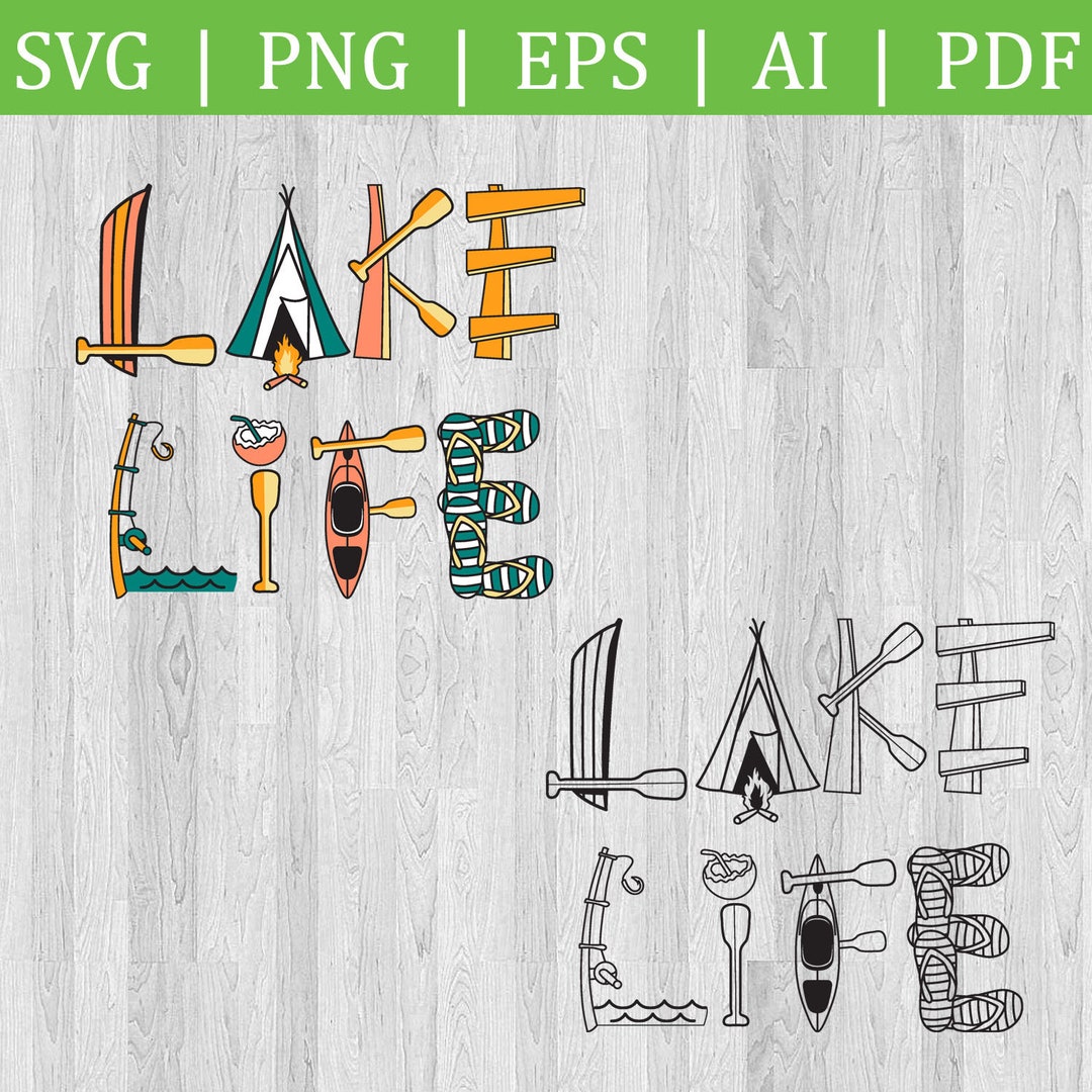 Lake Life SVG Circuit File / Lake Life PNG - Etsy