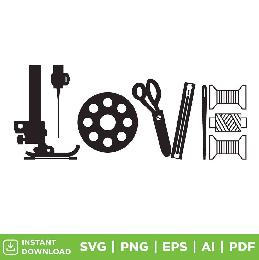 Love Sewing SVG Cut File / Sewing / Love / Circuit Cutting Files - Etsy