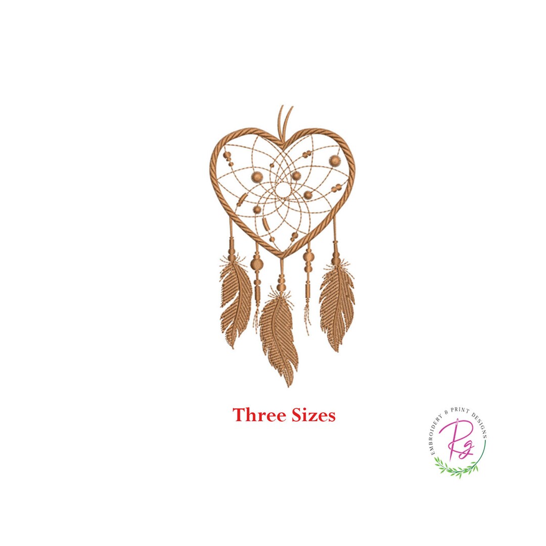Dream Catcher Machine Embroidery Design, Feather Accents (3 Sizes) - Etsy