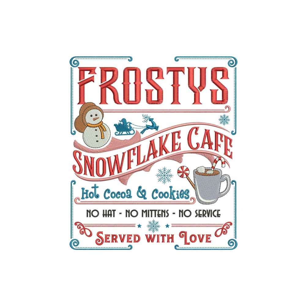 Frosty Snowflakes Cafe Machine Embroidery Design / Christmas Snowflake ...