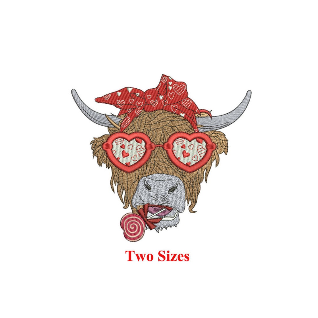 Heifer Cow Machine Embroidery Design / Valentine Cow / Cow / Love - Etsy