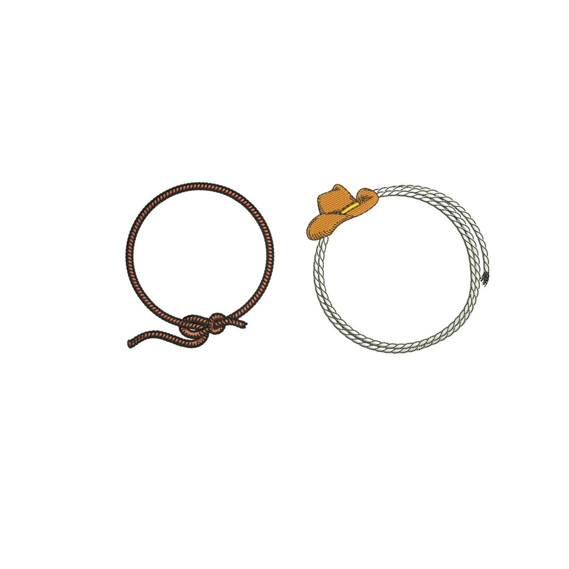 Lasso Rope & Rope With Cow Boy Hat Machine Embroidery Machine ...