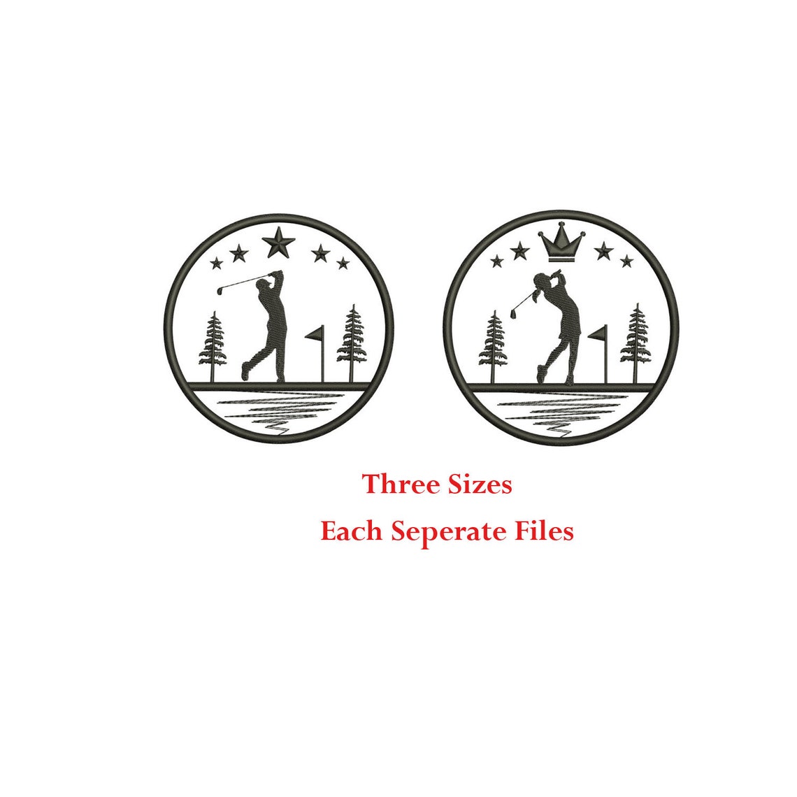 Golfing Men & Women Machine Embroidery Design / Golfer / Golf - Etsy