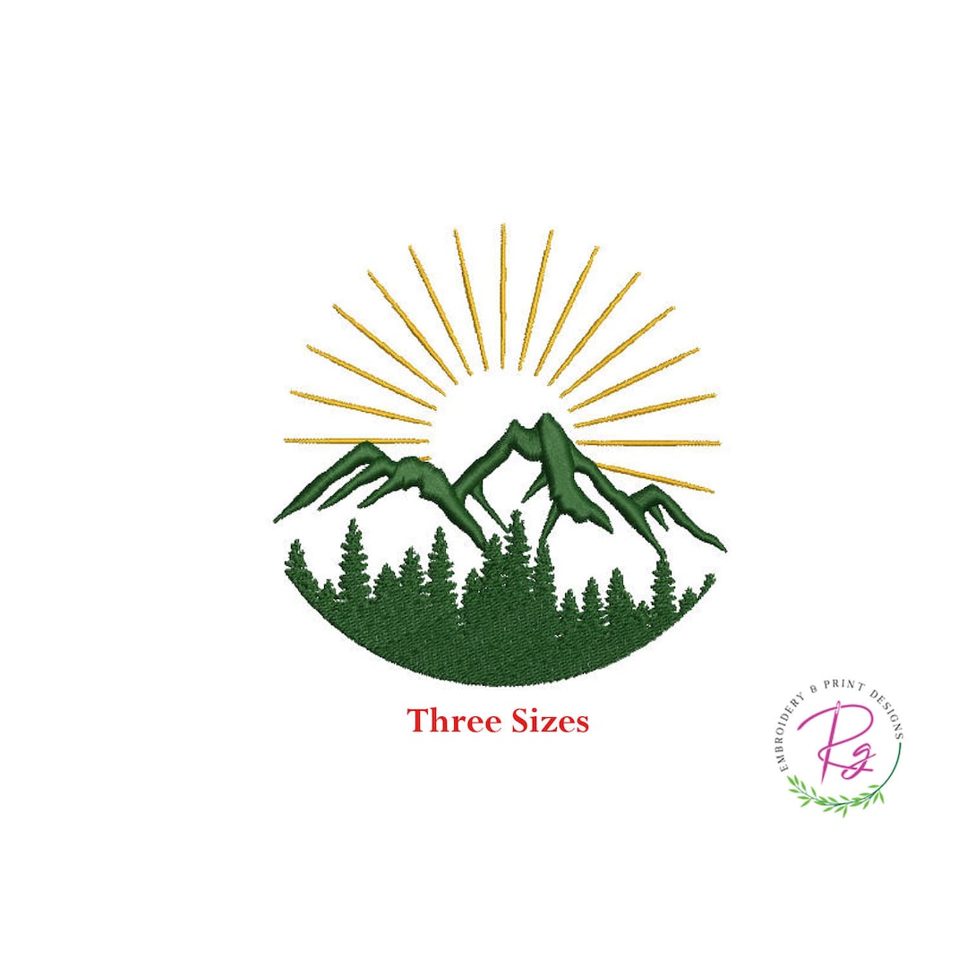 Mountain Adventure Machine Embroidery Design (3 Sizes) - Etsy