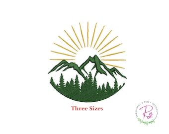 Mountain Machine Embroidery Design / Plain Mountain / Adventure ...