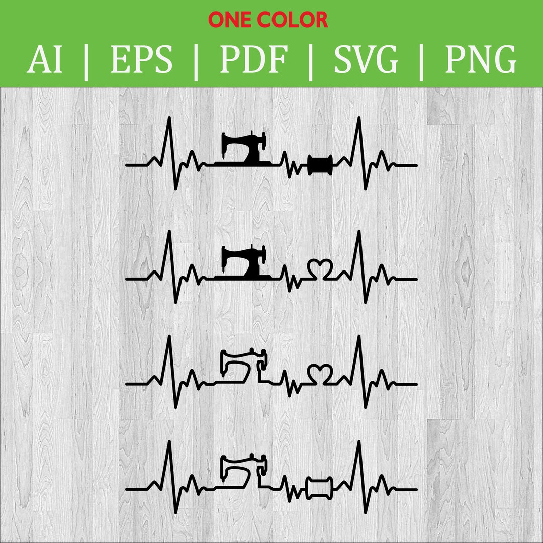 Sewing Heart Beat SVG Circuit PNG File / Sewing Heart Beat / Sewing ...