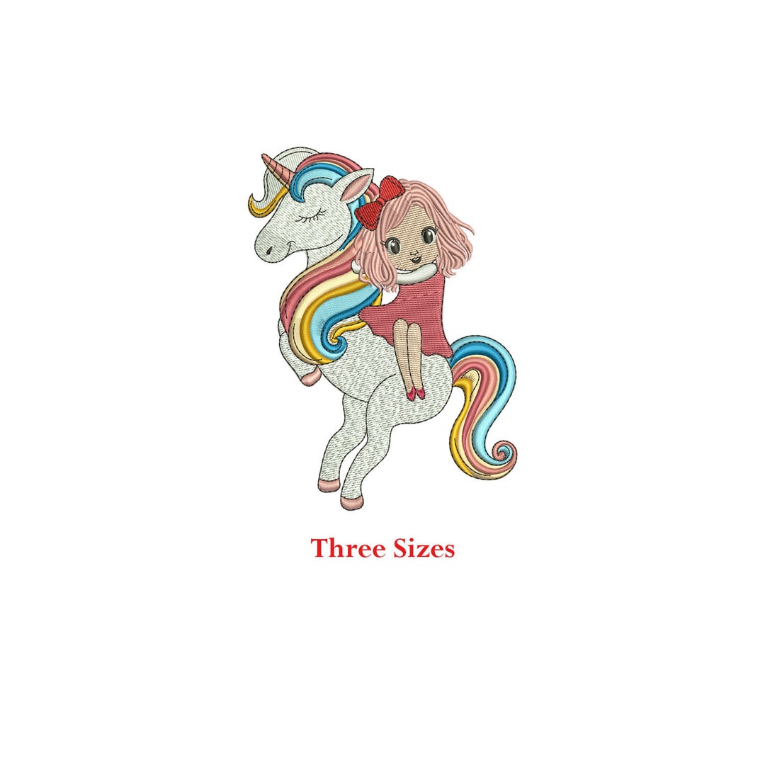 Birthday Unicorn Girl Machine Embroidery Design / Unicorn /birthday ...