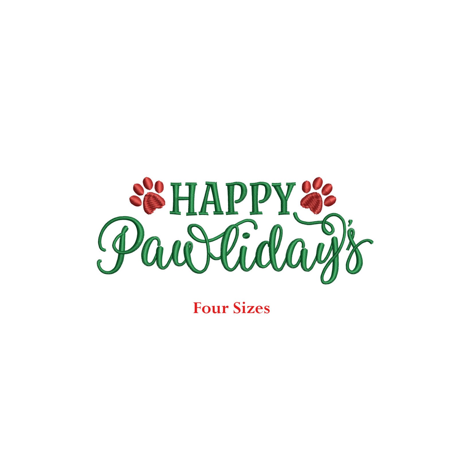 Happy Pawlidays Christmas Machine Embroidery Design / Merry - Etsy