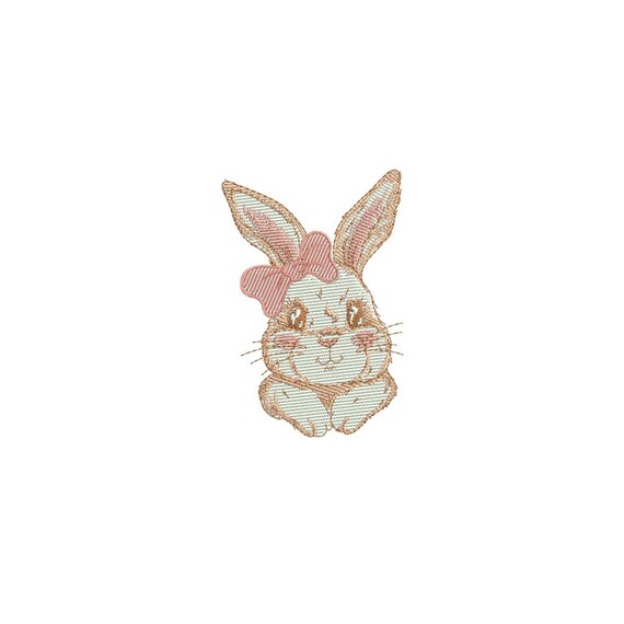 Easter Bunny Face Machine Embroidery Design / Bunny Face / | Etsy