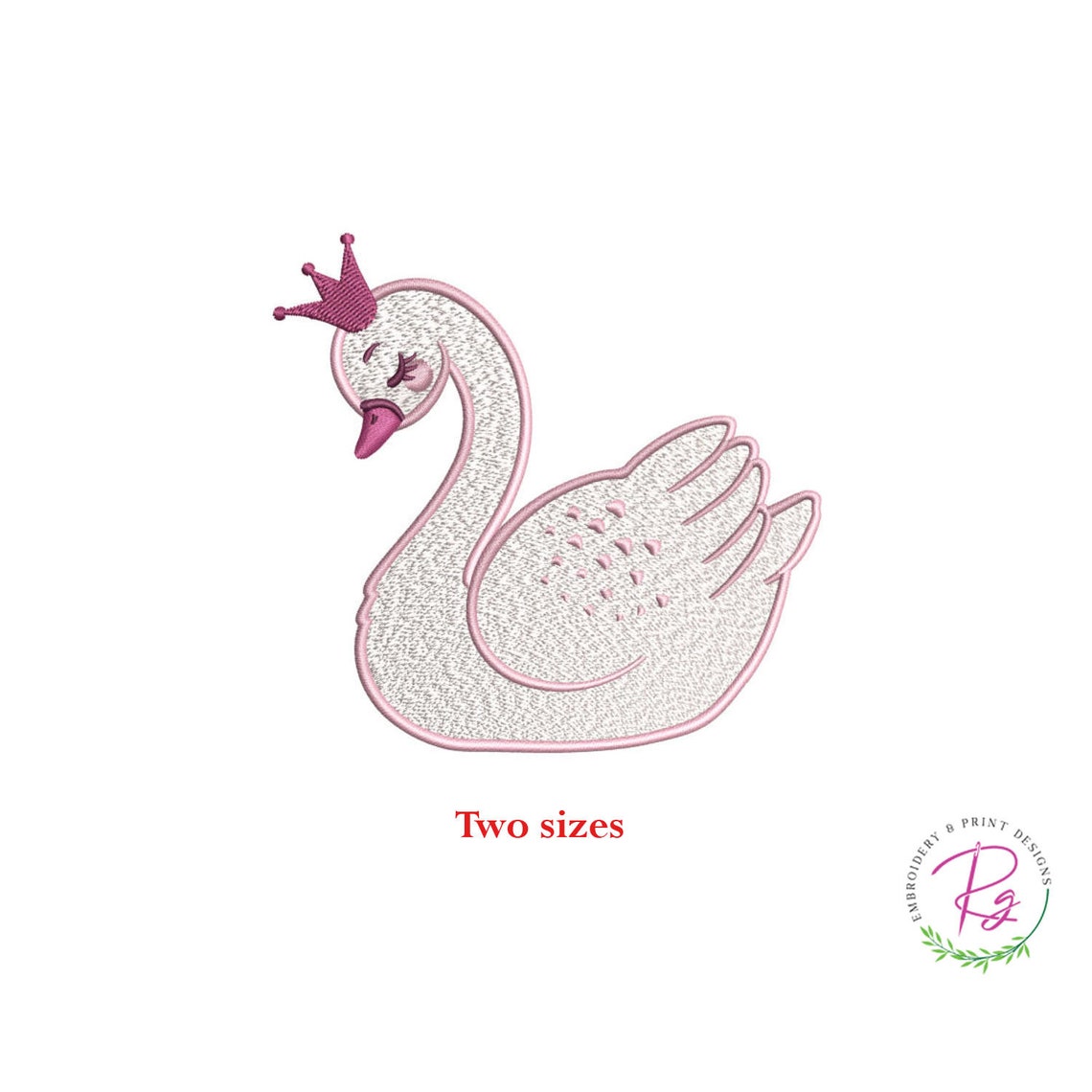 Swan Embroidery Design / Machine Embroidery / Swan Princess / - Etsy