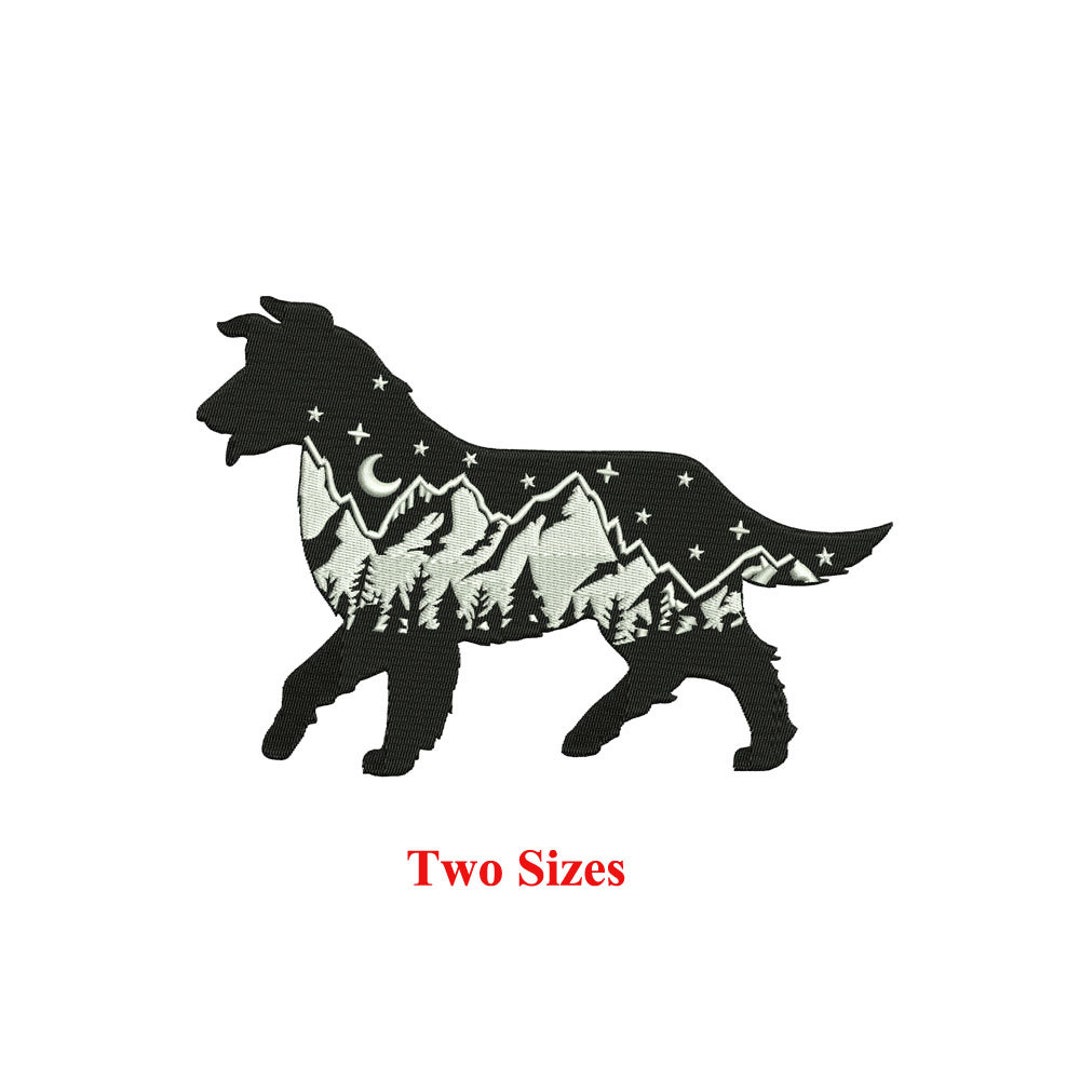 Border Collie Dog Adventure Pattern Machine Embroidery Design / Dog ...