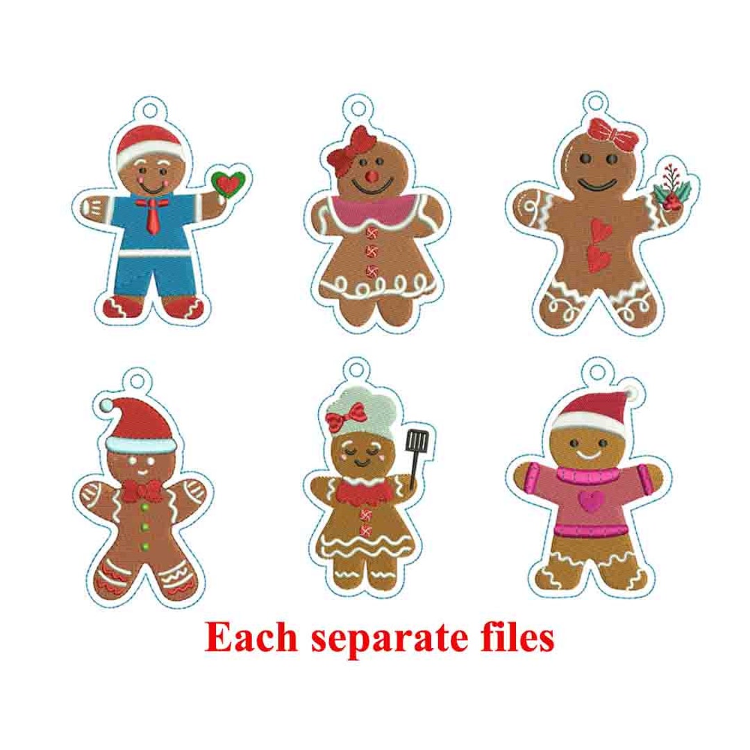 ITH Christmas Gingerbread Ornament Machine Embroidery Design ...