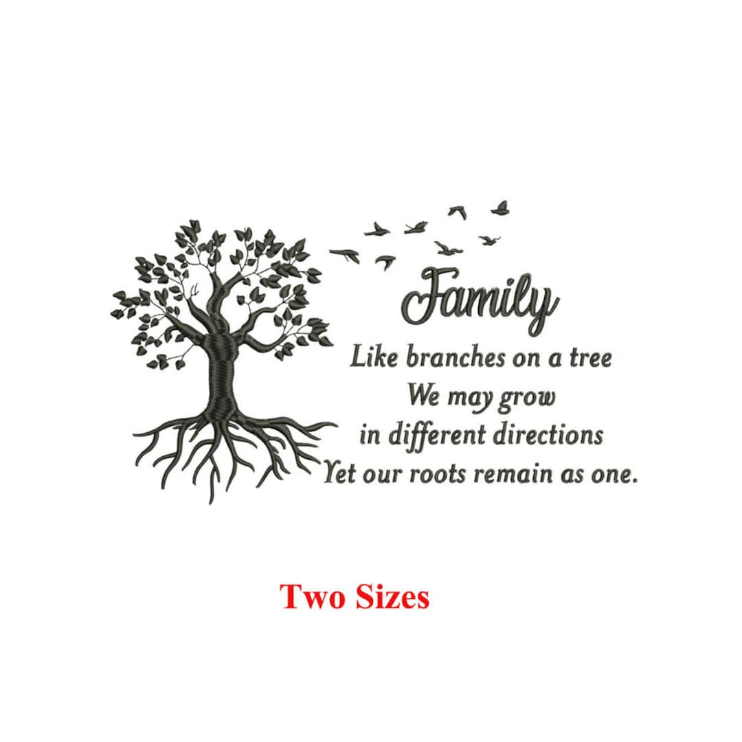 Family Tree Embroidery Design, Branches and Roots (digital Download) - Etsy