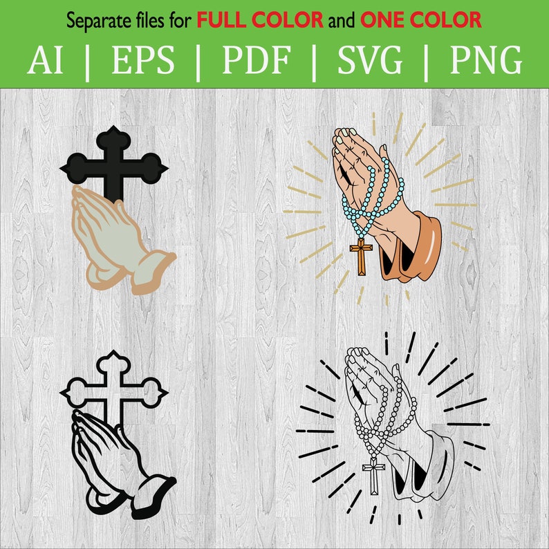 Praying Hands SVG Circuit File / Jesus / Religious / Cross Hands / PNG ...