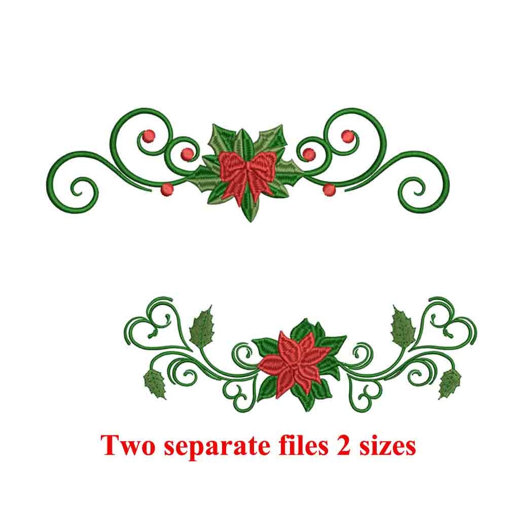 Christmas Border Machine Embroidery Design / Border Design / Christmas ...