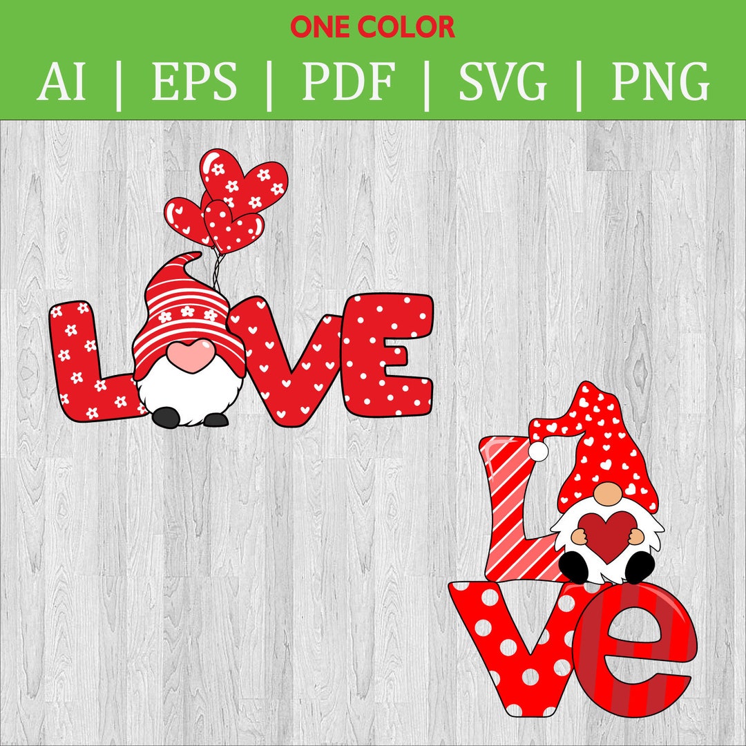 Love Valentine Gnome SVG Cut File / Gnome / Love / Valentine / PNG File ...