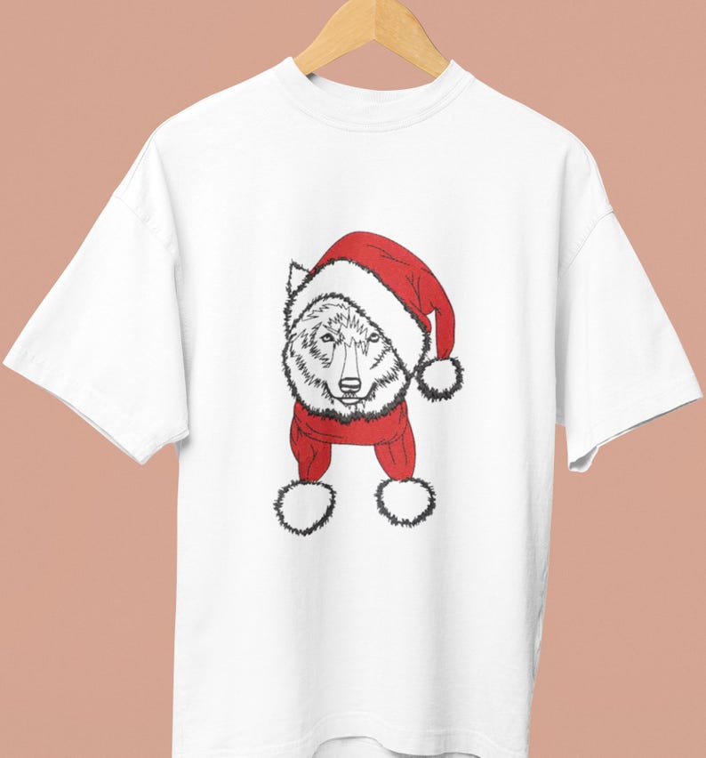 Santa Wolf Christmas Embroidery Design | Festive Machine Embroidery ...