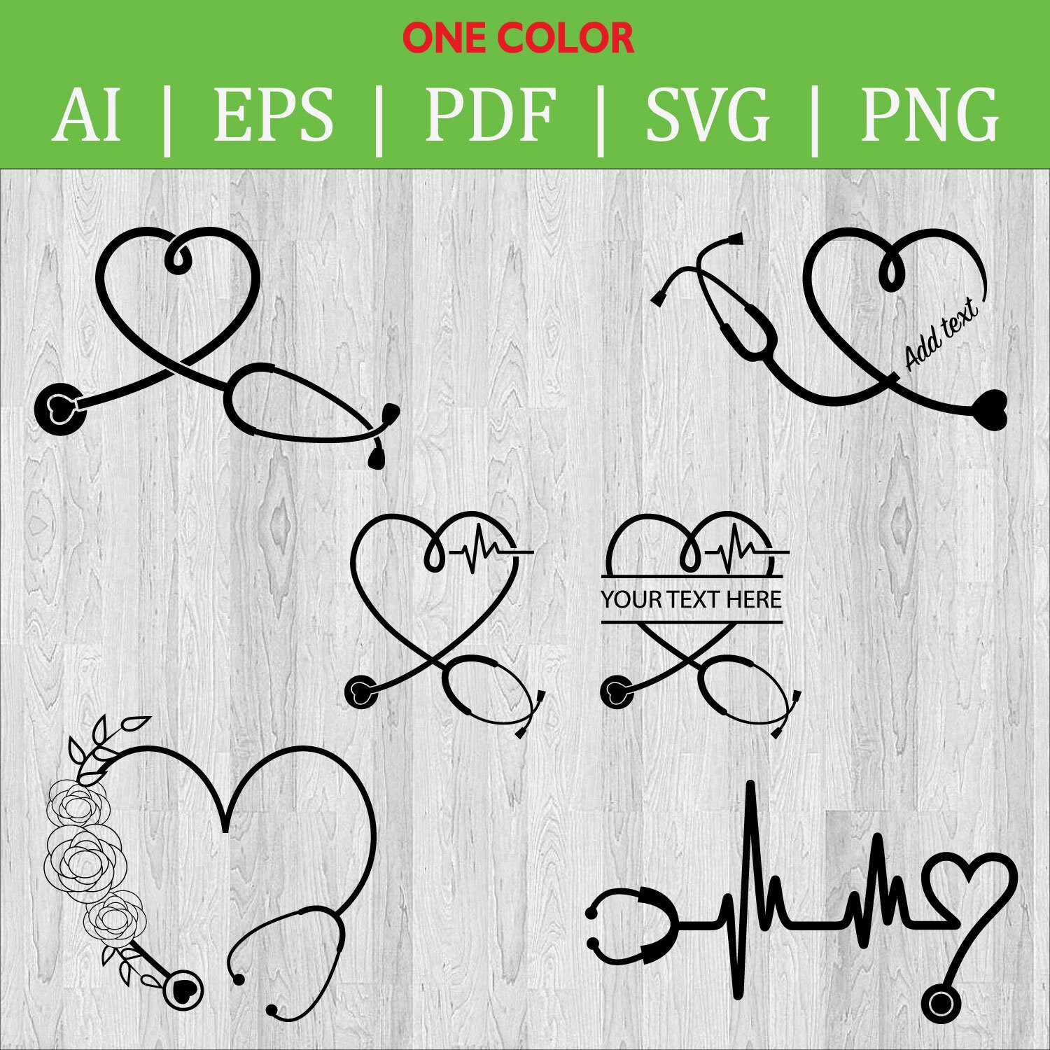 Nurse Life Stethoscope Heart Floral Stethoscope Bundle SVG Circuit Cut ...