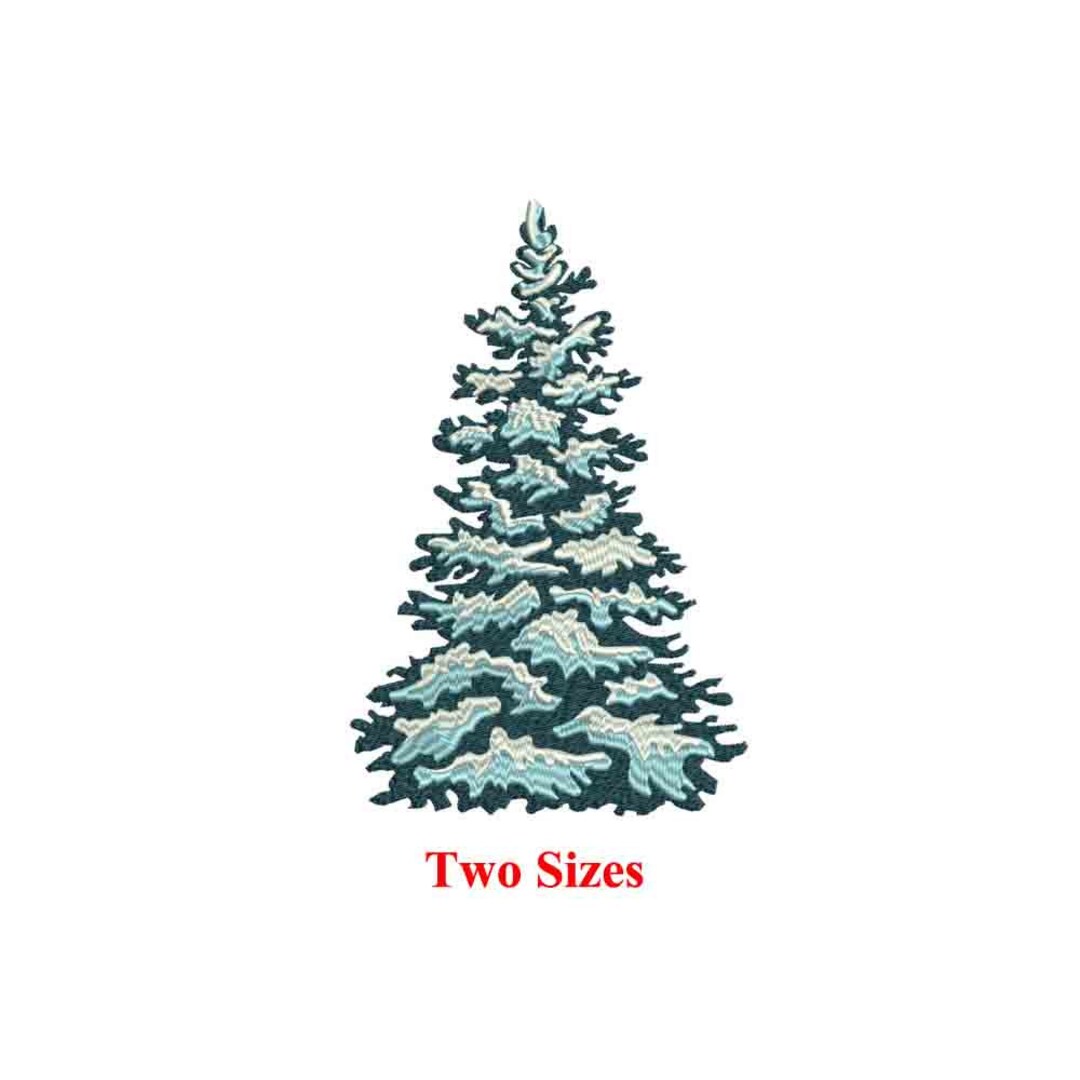 Pine Christmas Snow Tree Machine Embroidery Design / Merry Christmas ...