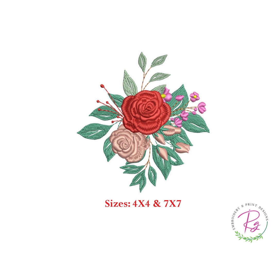 Rose Embroidery Design / Flower Embroidery Design / Machine Embroidery ...