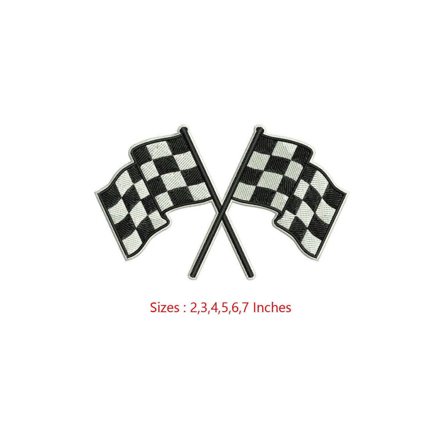 Nascar Racing Flag Machine Embroidery Design / Start and Finish Flag ...