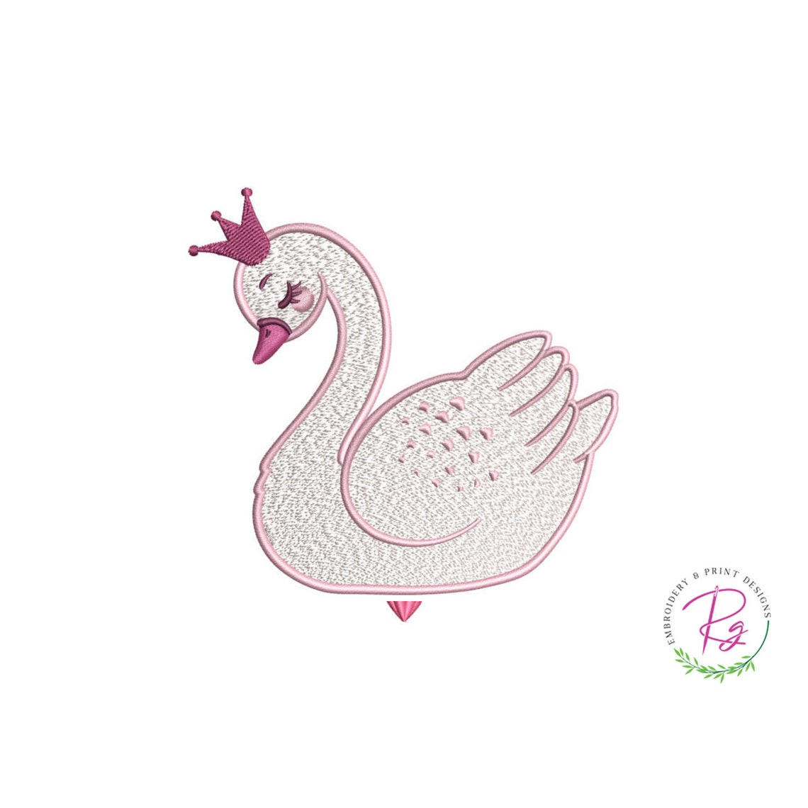 Royal Crown Swan Machine Embroidery Design (PES, JEF, EXP) - Etsy