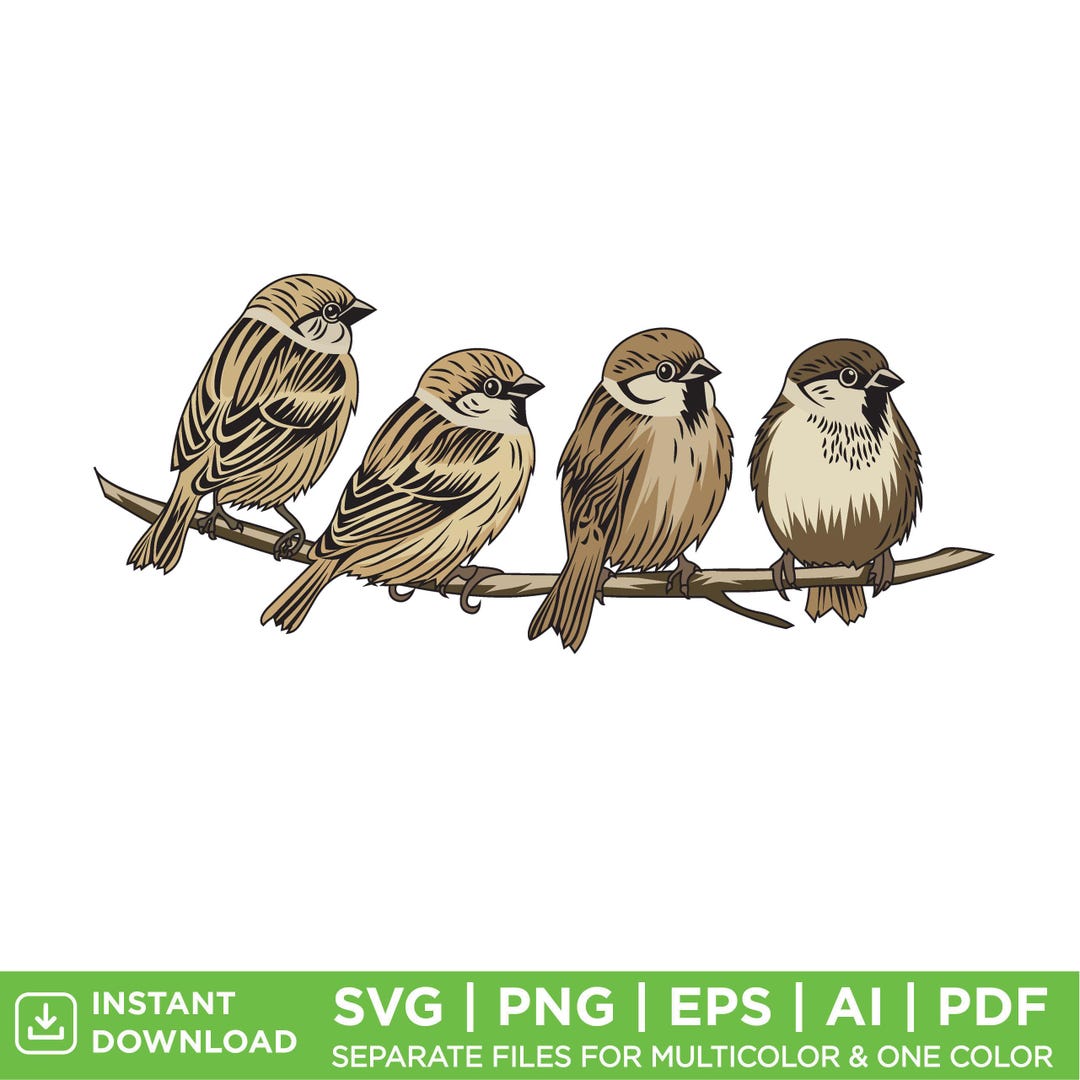 Four Birds SVG Circuit Files | PNG Files | Birds - Etsy