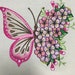 Floral Butterfly Machine Embroidery Design / Butterfly Flowers - Etsy