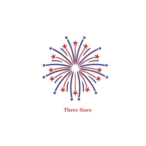 Fireworks Embroidery Design. 4th of July Embroidery Designs. - Etsy