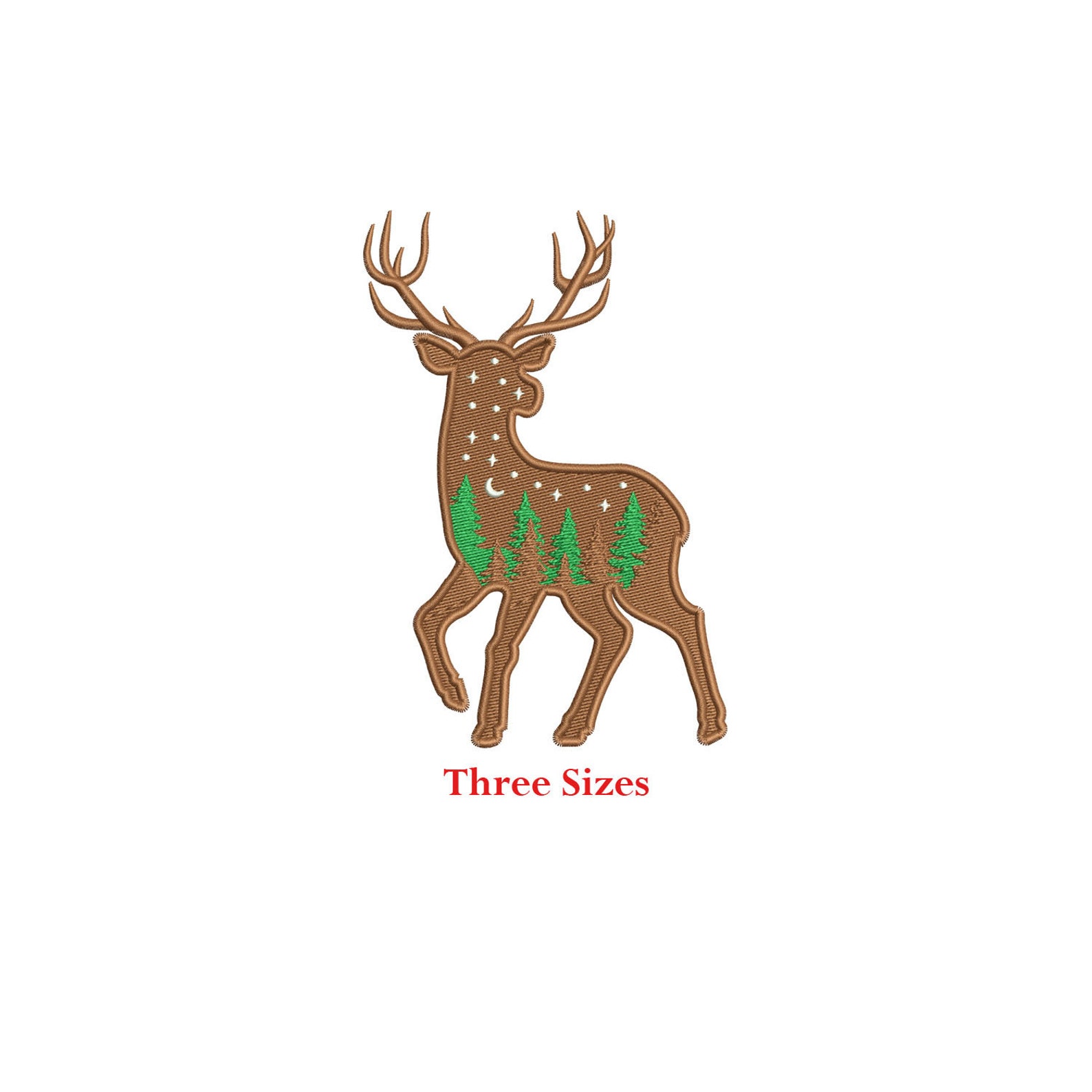 Deer Wildlife Machine Embroidery Design / Mountains Deer / - Etsy
