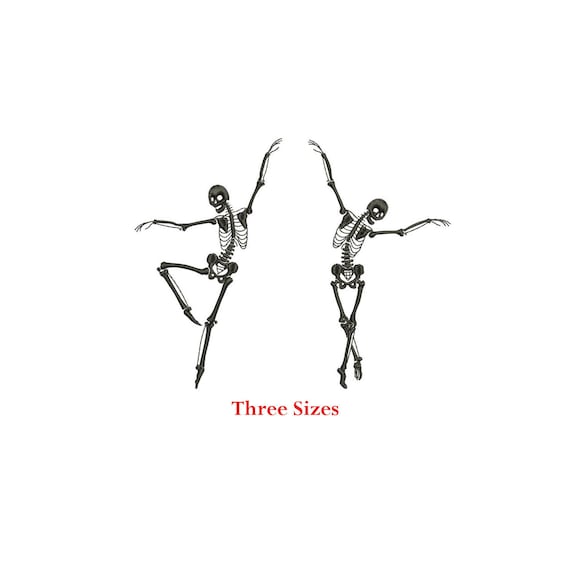 Dancing Skeleton Machine Embroidery Design / Funny Dance / - Etsy