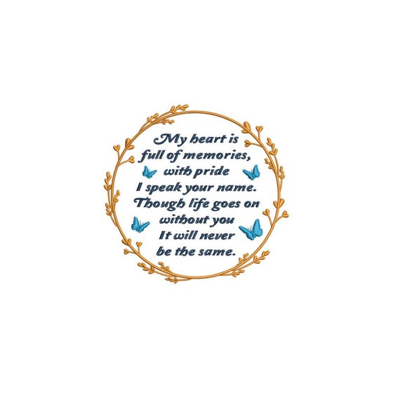 My Heart is Full of Memories Remembrance Memory Saying / | Etsy