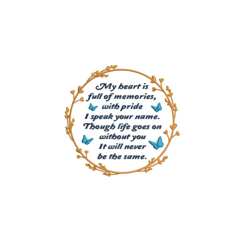 My Heart is Full of Memories Remembrance Memory Saying / Remembrance ...