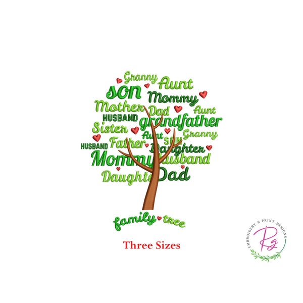 Embroidered Family Tree - Etsy