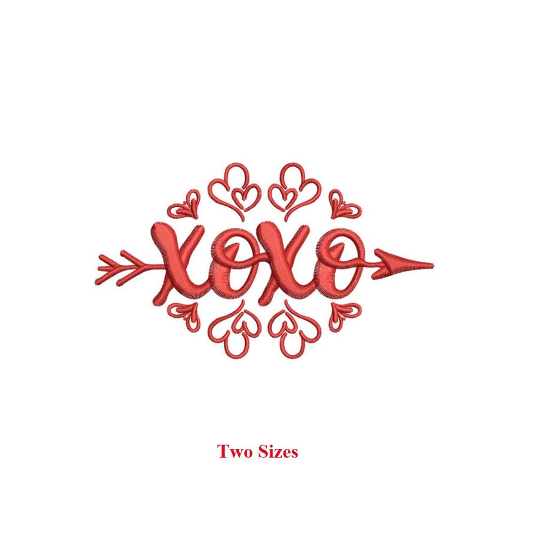 XOXO Valentine Machine Embroidery Design / LOVE XOXO / Lovers Day ...