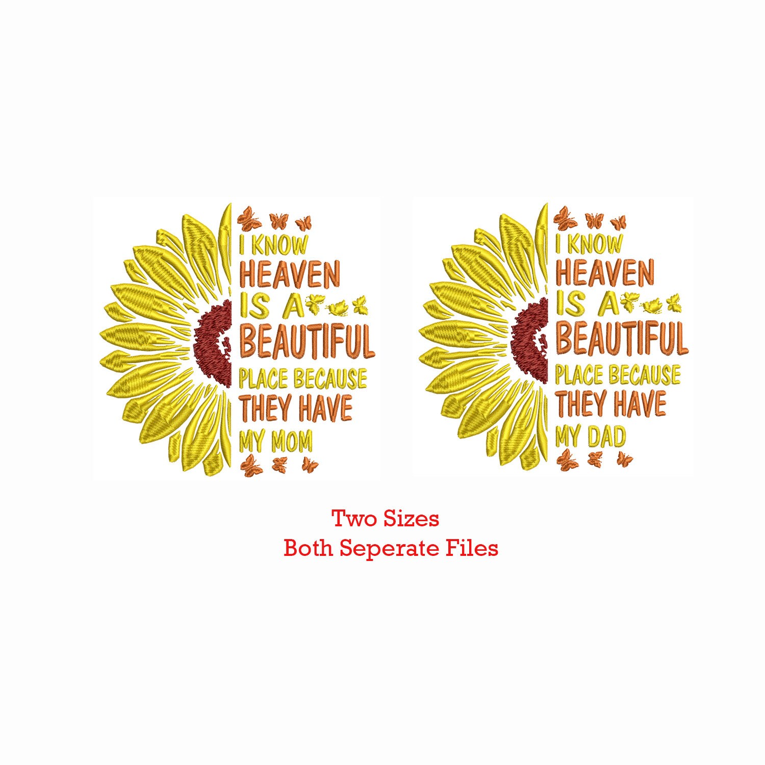 Mom & Dad Remembrance Machine Embroidery Design (digital Download) - Etsy
