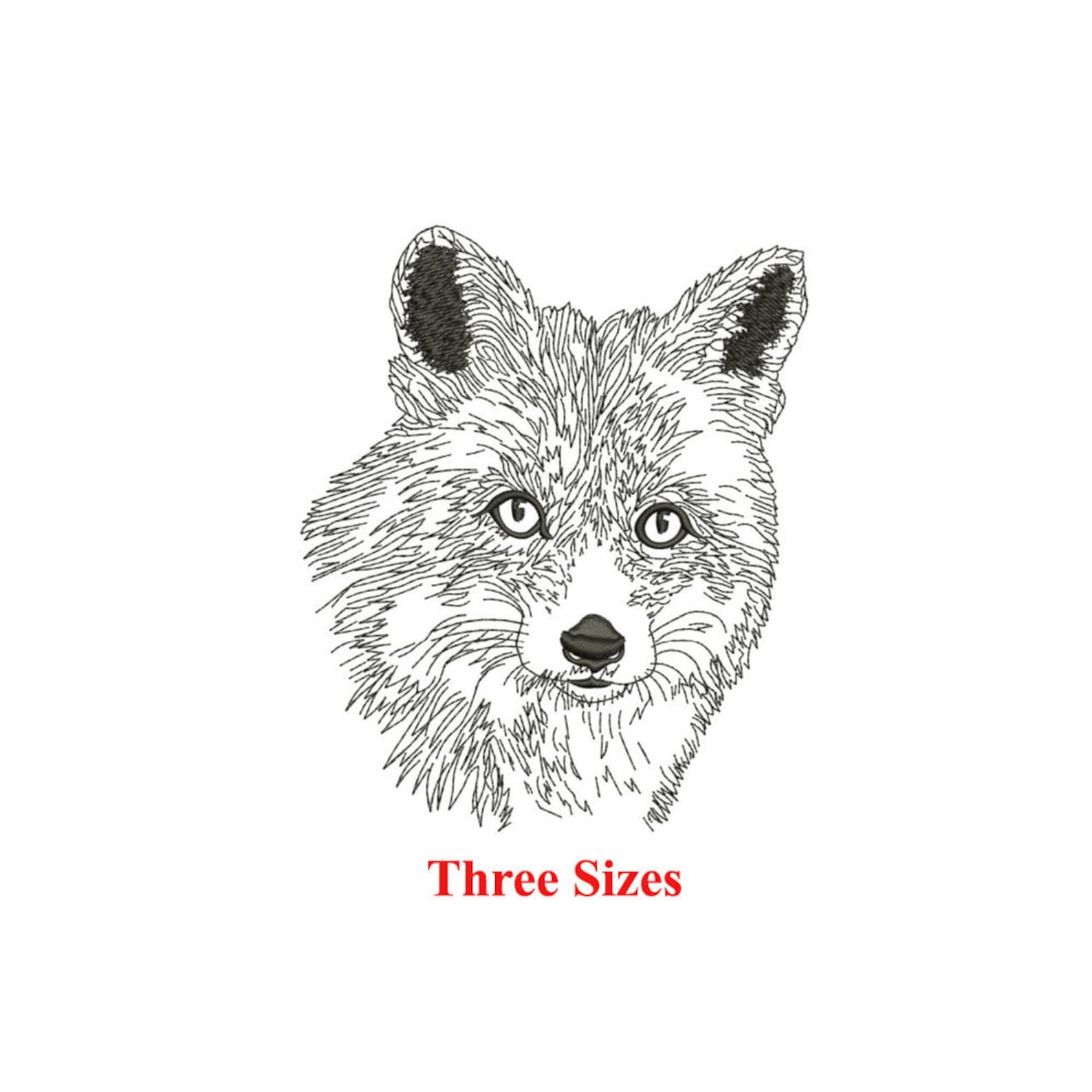 Fox Head Machine Embroidery Design / Wild Animal - Etsy