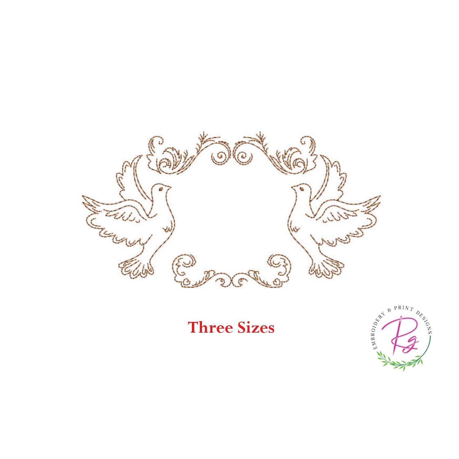 Wedding Frame Dove Machine Embroidery Design / Dove Frame / - Etsy