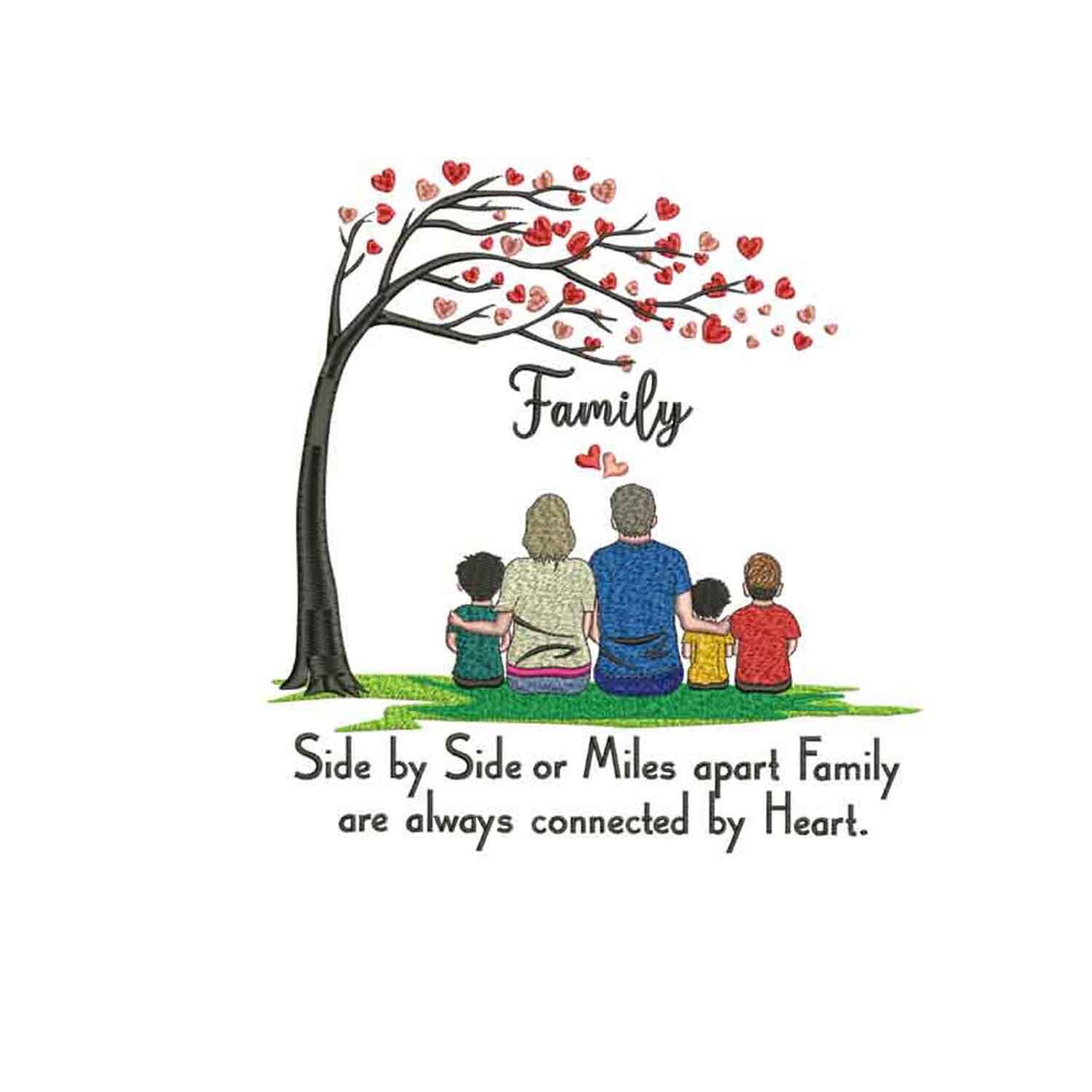Family Love Father Mother Three Son Side by Side Family Apart Family ...