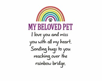 Rainbow Bridge Embroidery Design - Etsy