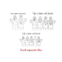 Friendship Quotes Embroidery Designs Bundle - 6 Designs, Friends ...