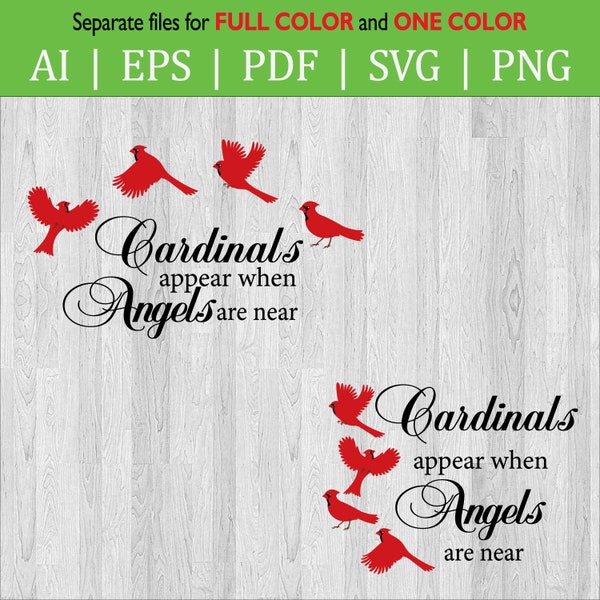 Cardinals Appear When Angels Are Near Svg - Etsy
