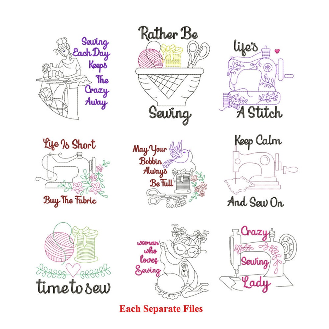 Sewing Quotes Machine Embroidery Design (digital Download) - Etsy