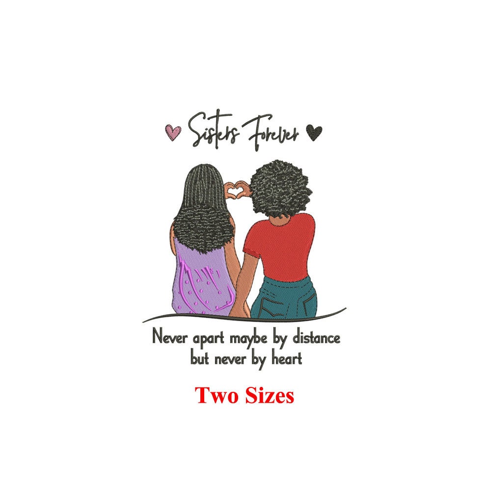 Personalized African Sisters Machine Embroidery Design (digital ...