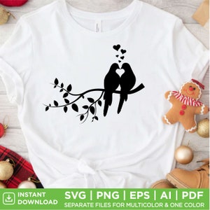 Valentine Love Birds SVG Cut File (digital Download) - Etsy