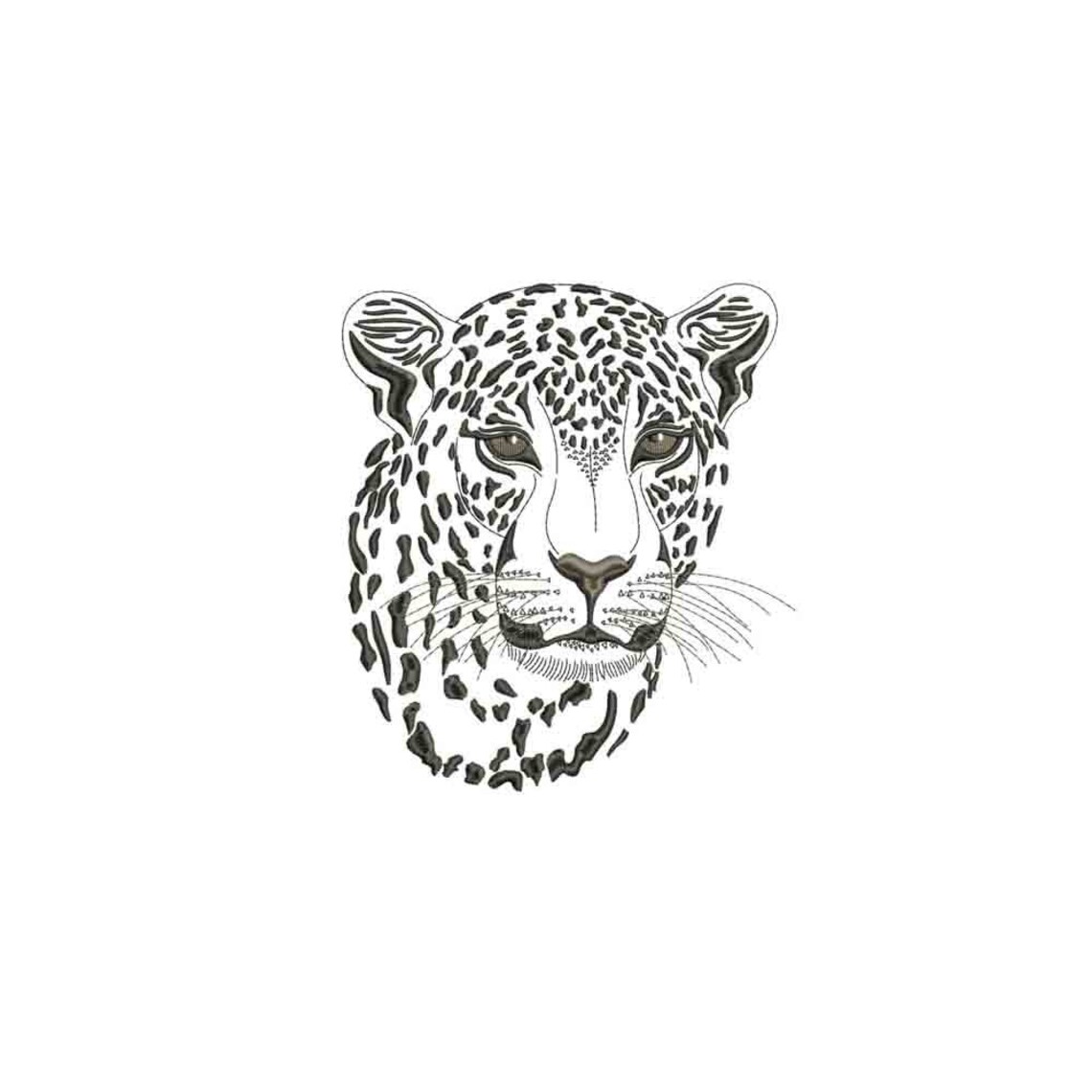 Cheetah Jaguar Leopard Face Machine Embroidery Design / Animal Face ...