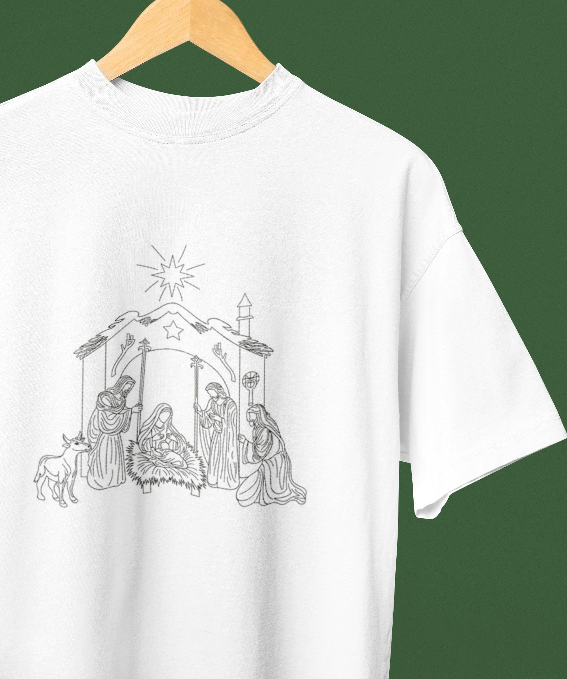 Nativity Scene Machine Embroidery Design | Christmas Holiday (digital ...