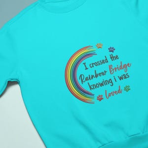 I Crossed Rainbow Bridge Machine Embroidery Design | Pet Remembrance ...
