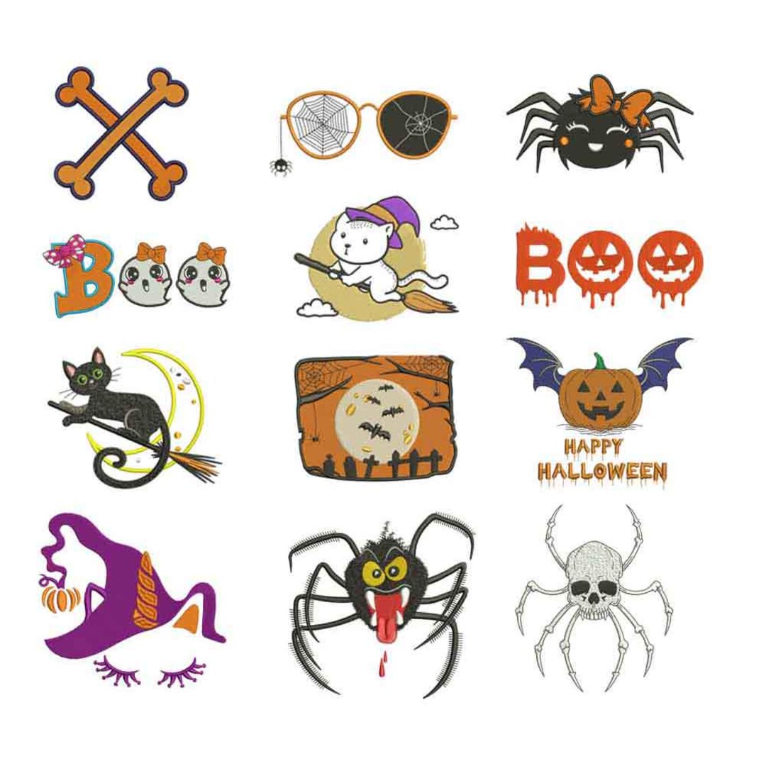 Halloween Embroidery Design Bundle | Spooky Machine Embroidery (digital ...