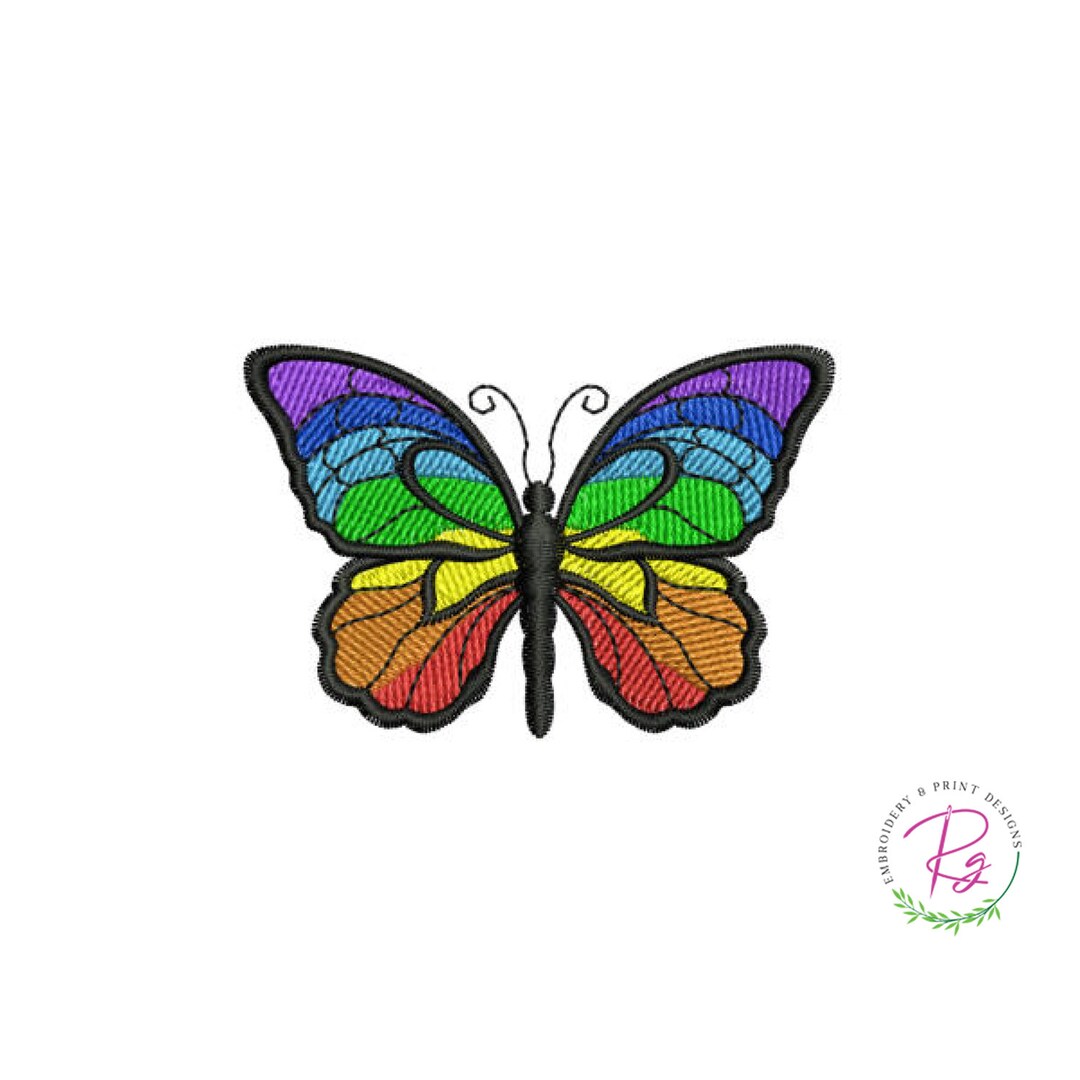 Butterfly Machine Embroidery / Embroidery Design / Full Color Pattern ...